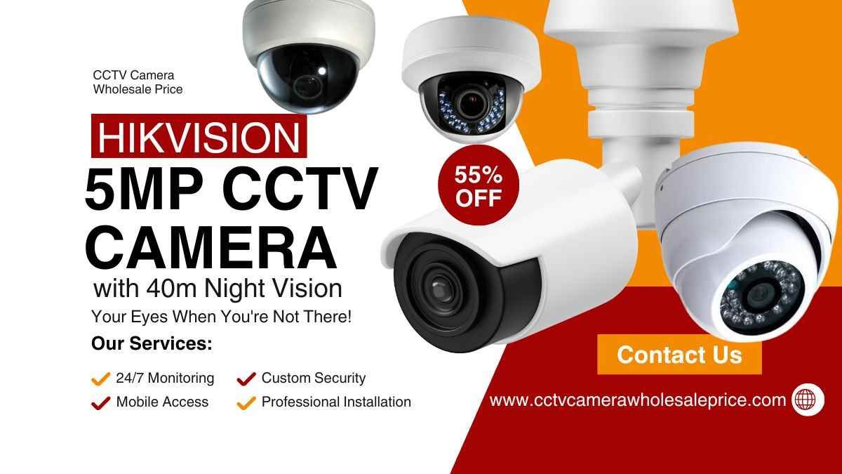 Best Hikvision 5MP CCTV Camera with 40m Night Vision Price
